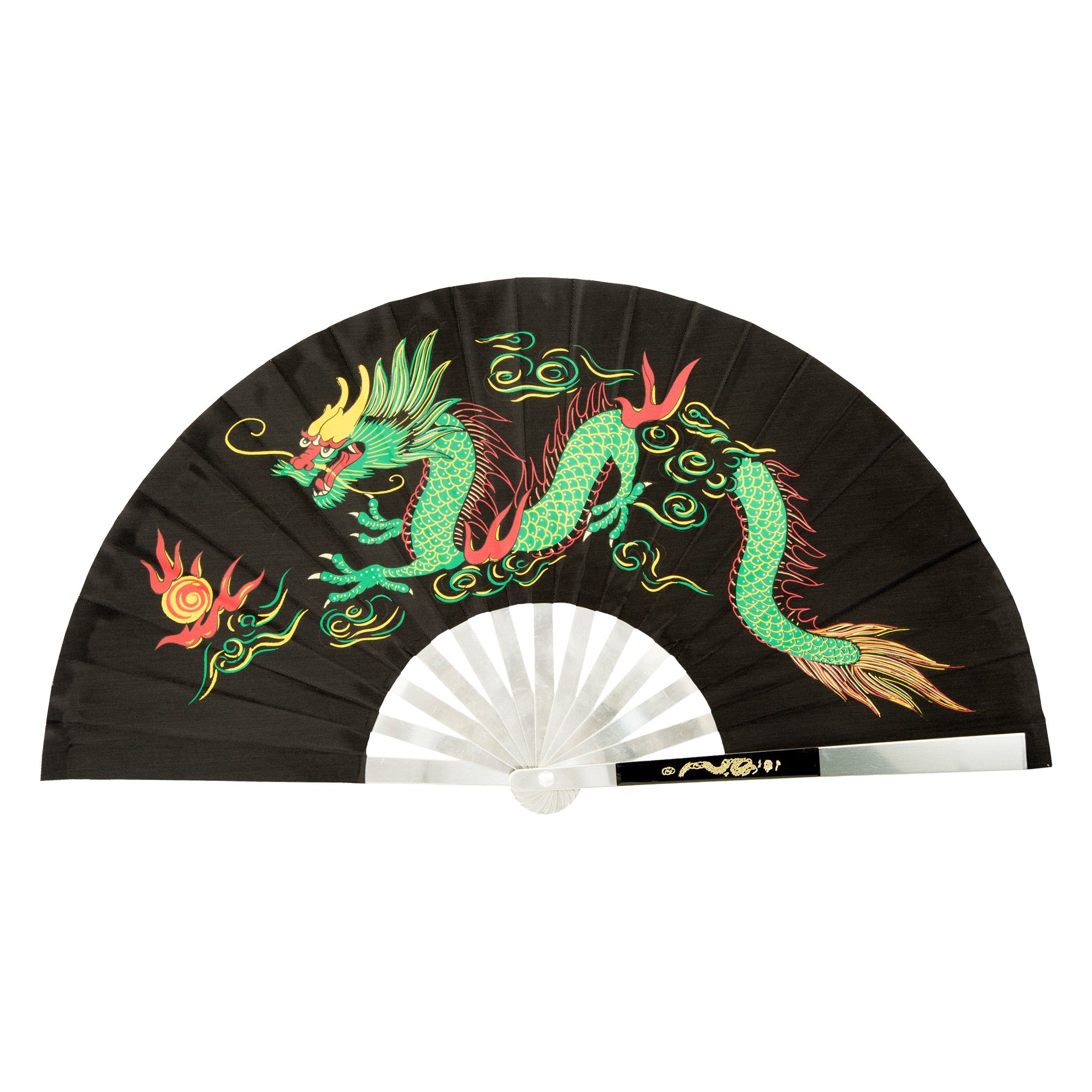 Metal Dragon Fighting Fan