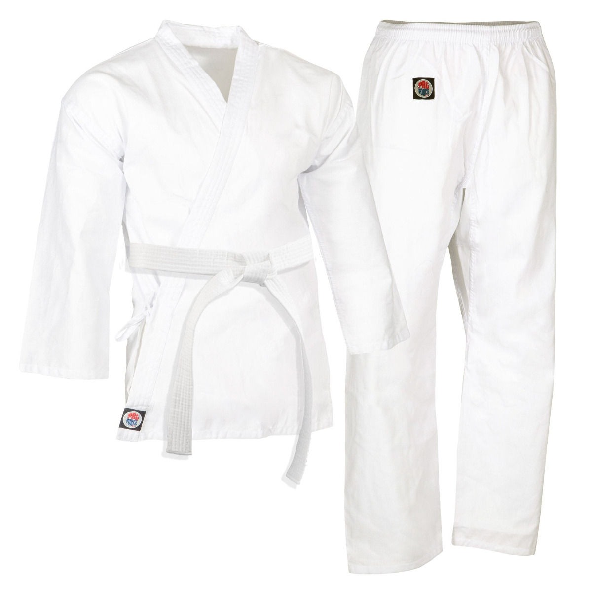 ProForce® 5 oz. Basic Karate Uniform (Elastic Drawstring) - 60/40 Blend - With Free White Belt