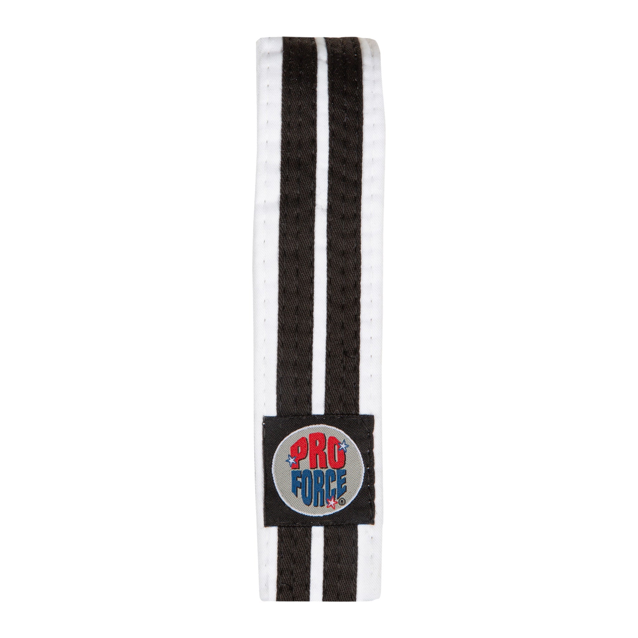 ProForce® 1.75'' Single Wrap 2 Stripe White Karate Belt
